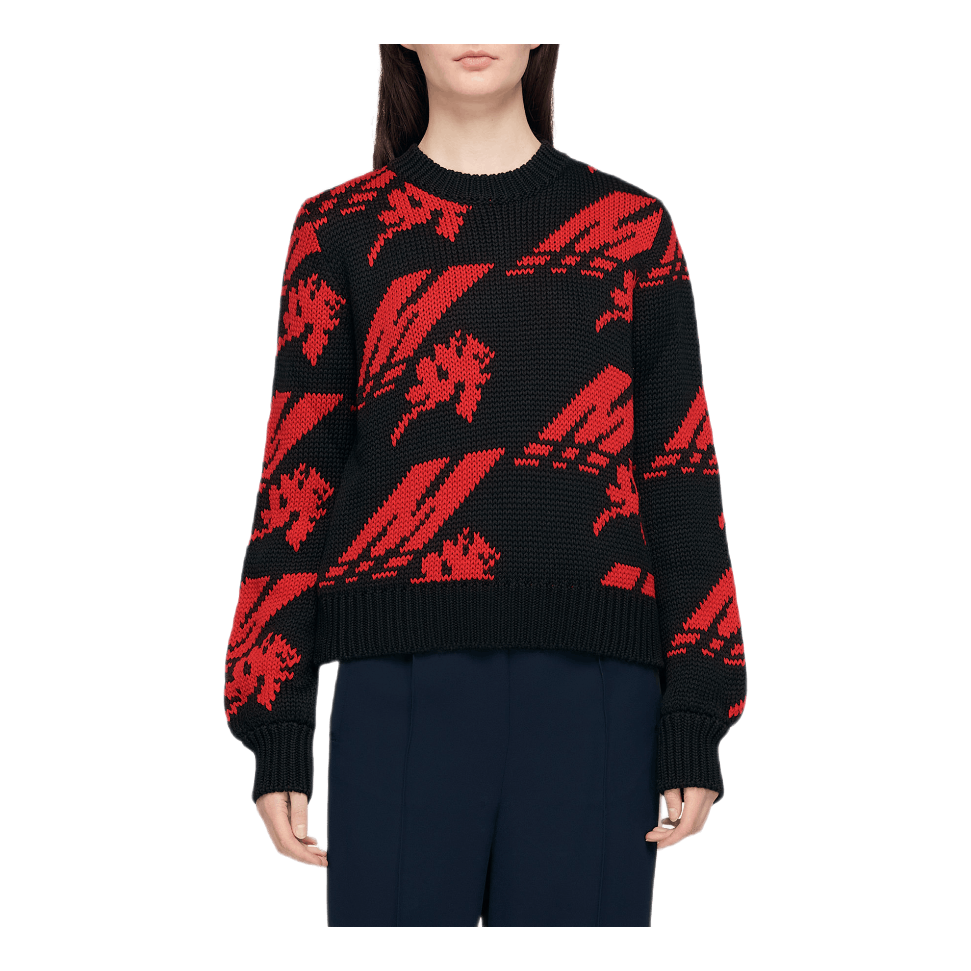 MSGM Logo Pattern Knit Sweater Black – Brandosa.com