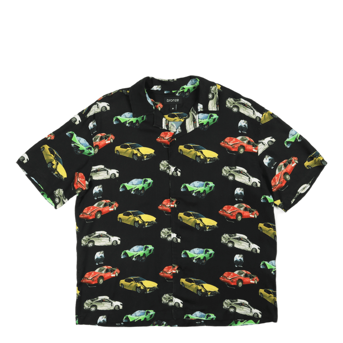 Bronze Wrecked Cars Button Up Black – Brandosa.com