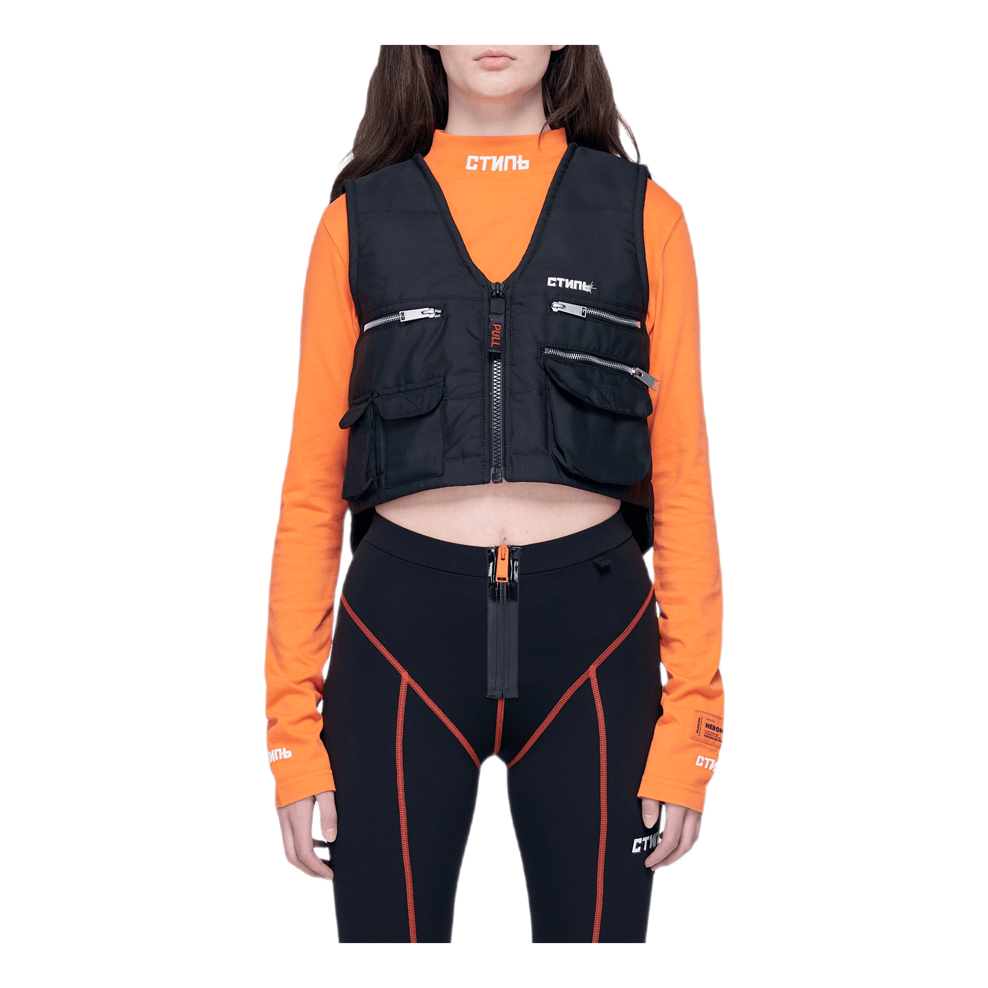 Heron Preston Multipockets Vest Fire Black – Brandosa.com